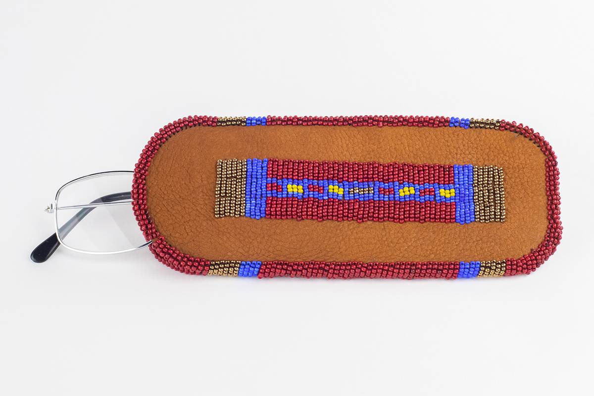 Beaded Leather Eyeglasses Case | By Western Hands